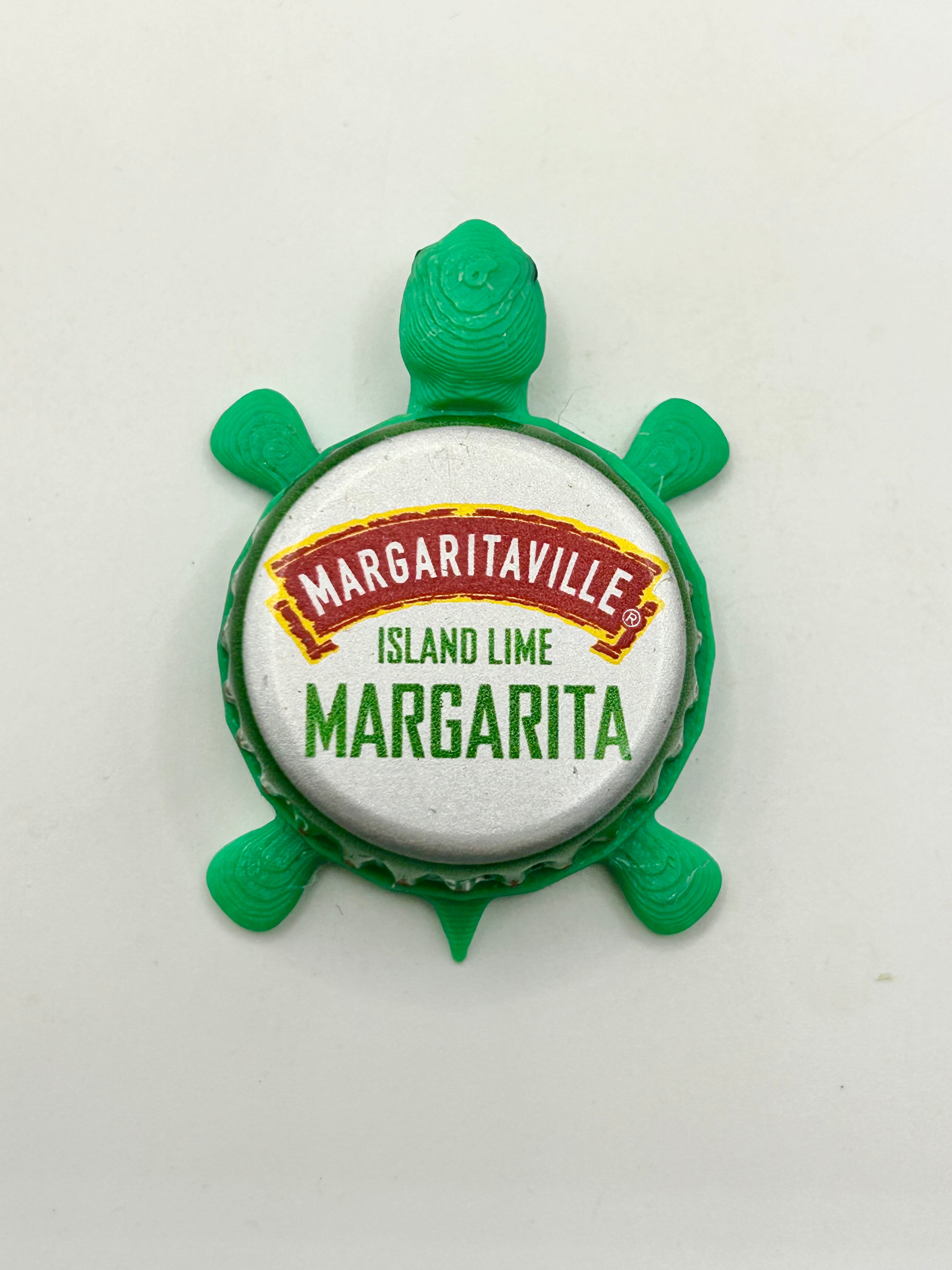 Margaritaville Island Lime - Bottle Cap Magnet Turtle – Shell Shocked Art