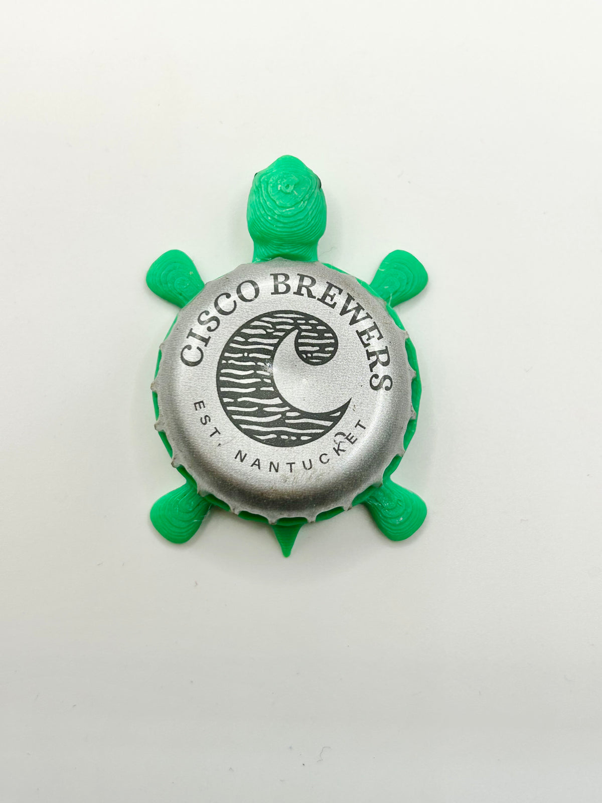 Cisco Brewers (Silver) - Bottle Cap Magnet Turtle — Shell Shocked Art