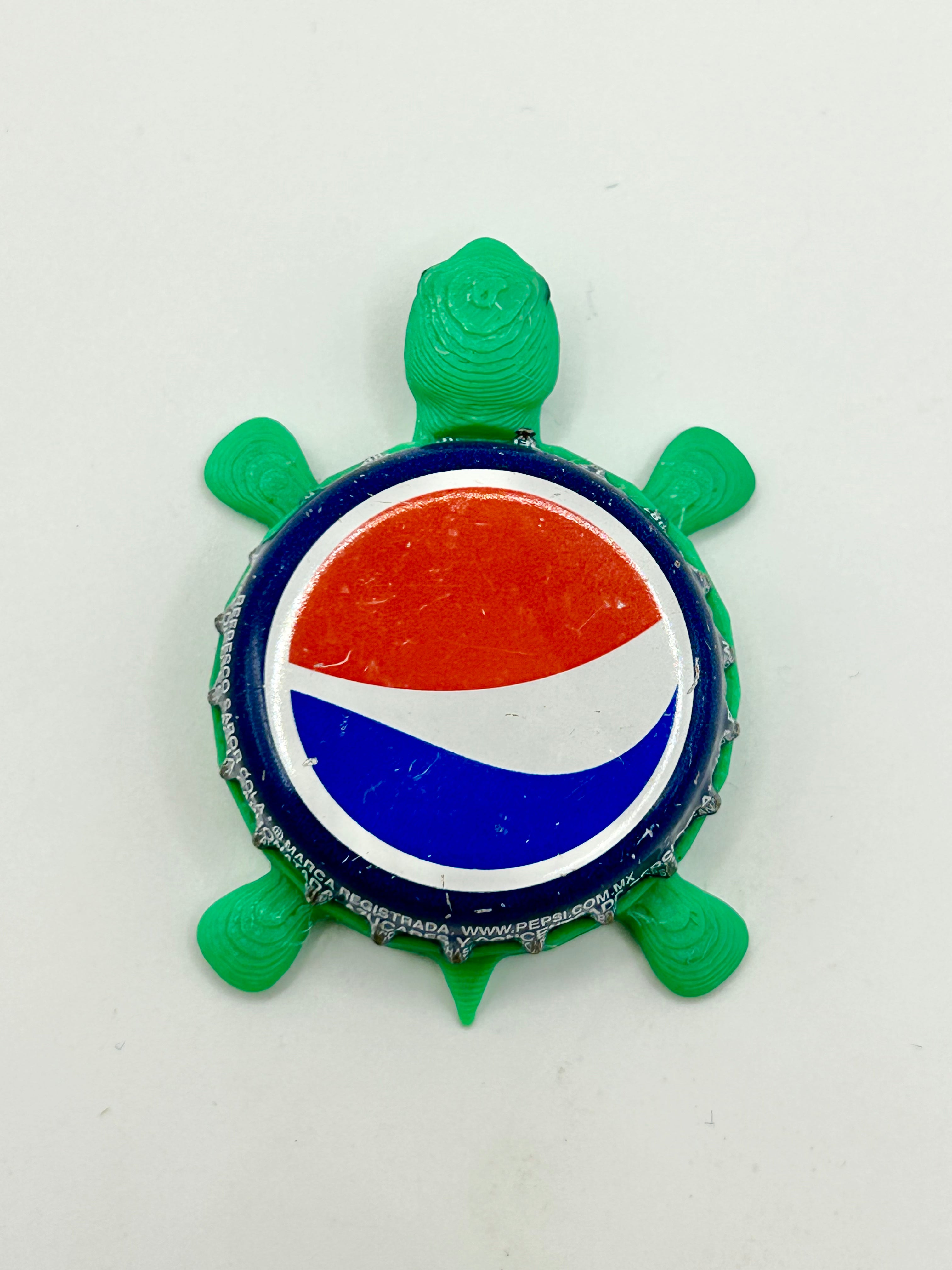 Pepsi Logo (Rim Text) - Bottle Cap Magnet Turtle – Shell Shocked Art